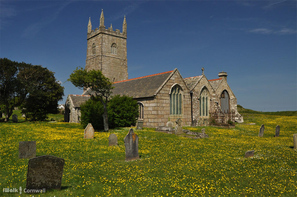 Walks in Cornwall visiting a church